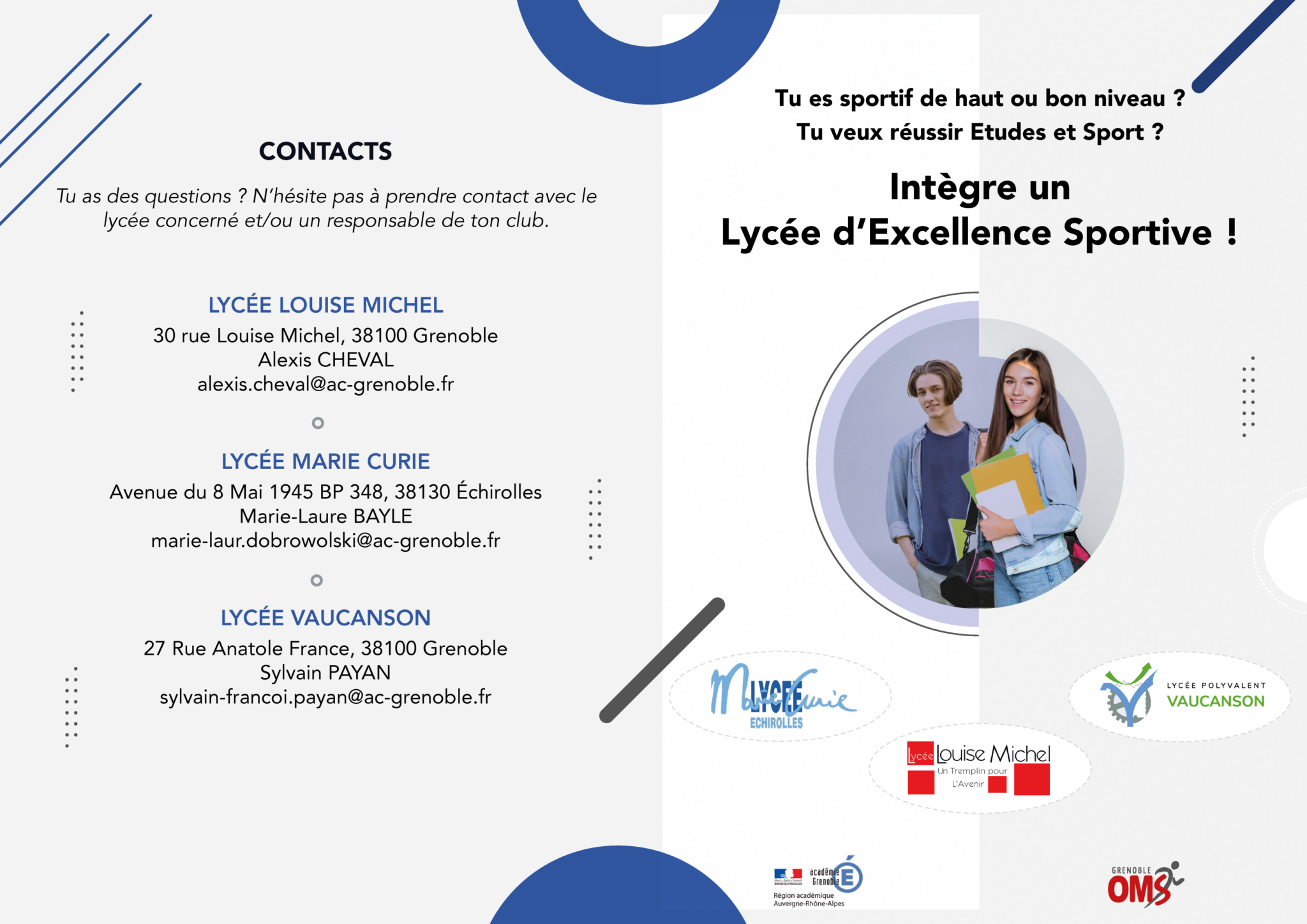 Mener à bien son double projet sportif et scolaire: ouverture des ...